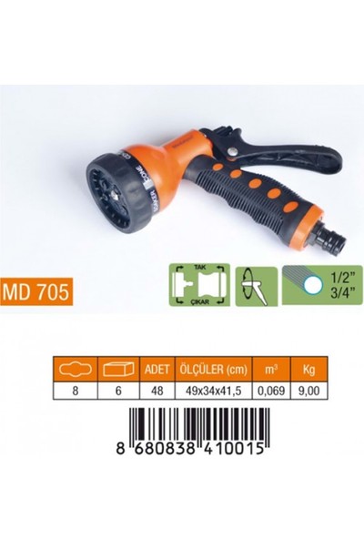 Medalyan MD705 7 Fonksiyonlu Otomatik Tabanca Medalyan MD705 7 Fonksiyonlu Otomatik Tabanca