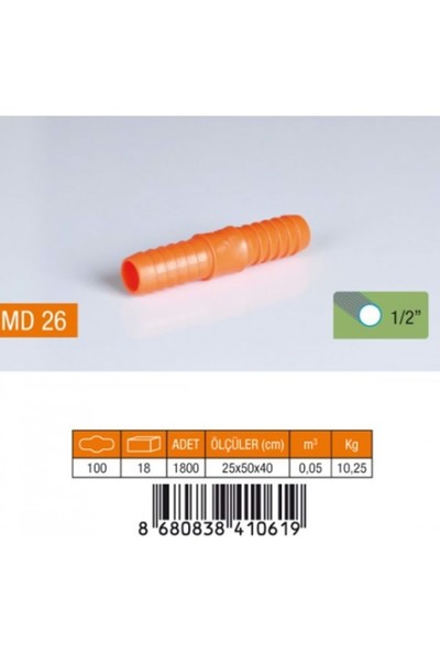 Medalyan 1/2 Hortum Eki Plastik MD26