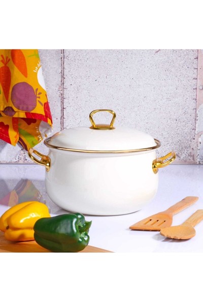 Kosova IVORY-304 Emaye 20CM Tencere (4lt)