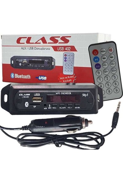 Class Araç Içi Bluetooth Usb/aux Çevirici Modül USB 402