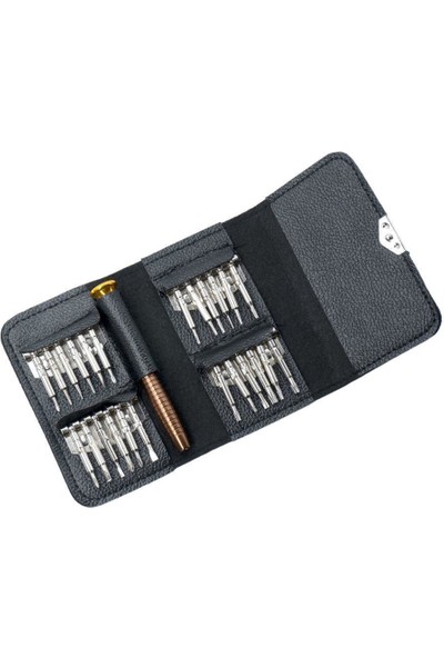 Rox 0069 Hassas Tornavida Seti 25 Parça Deri Cüzdan Rox 0069 Hassas Tornavida Seti 25 Parça Deri Cüzdan