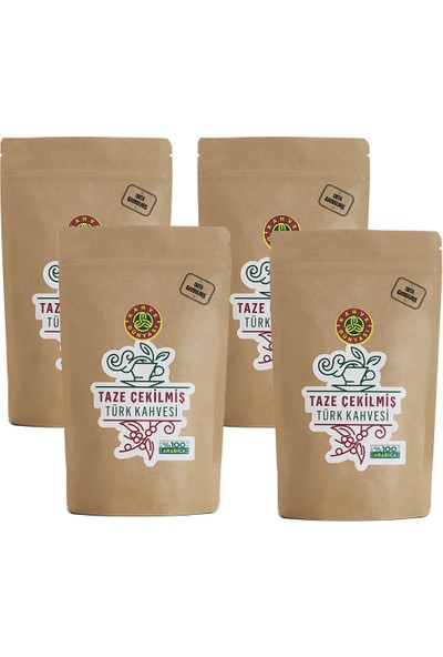 Kahve Dünyası Taze Çekilmiş Türk Kahvesi Orta Kavrulmuş 200 gr 4'lü
