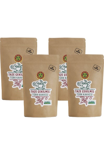 Kahve Dünyası Taze Çekilmiş Türk Kahvesi Orta Kavrulmuş 100 gr 4'lü