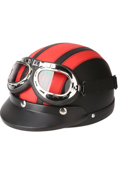 Gahome Motosiklet Scooter Deri Açık Kask (Yurt Dışından) Gahome Motosiklet Scooter Deri Açık Kask (Yurt Dışından)