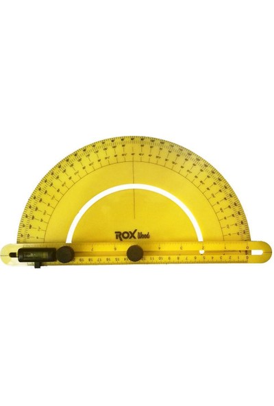 Rox Wood Çok Fonksiyonlu Dereceli Plastik Açı Bulucu Gönye 0-180