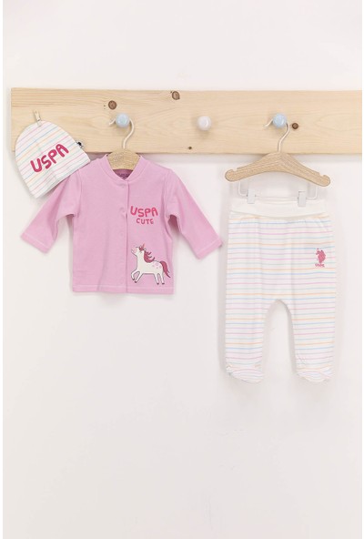 U.s. Polo Assn. Kız Bebek Patikli 3'lü Takım 574
