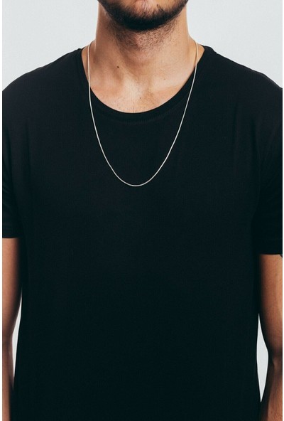 Medblack Jewelry-Unisex Gri Renk Bijuteri Ince Yılan Kolye Medblack Jewelry-Unisex Gri Renk Bijuteri Ince Yılan Kolye