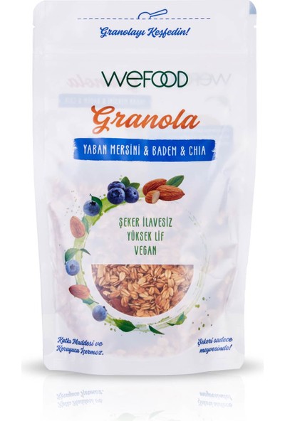 Wefood Granola Yaban Mersini & Badem & Chia 250 gr