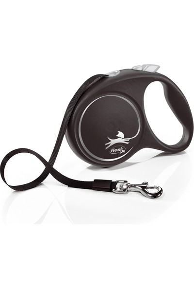Flexi Black Design Şeritli Otomatik Gezdirme Tasması Gri-Siyah 5m Large Flexi Black Design Şeritli Otomatik Gezdirme Tasması Gri-Siyah 5m Large