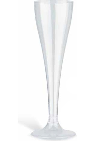 Eminönü Toptancı Plastik Şampanya Bardağı - Şampanya Kadehi - 8 Adet