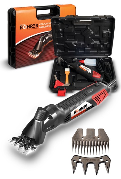 Böhrer X-Torq 550 Watt Devir Ayarlı Güçlendirilmiş Metal Şanzuman Koyun Keçi Kırkma Makinesi