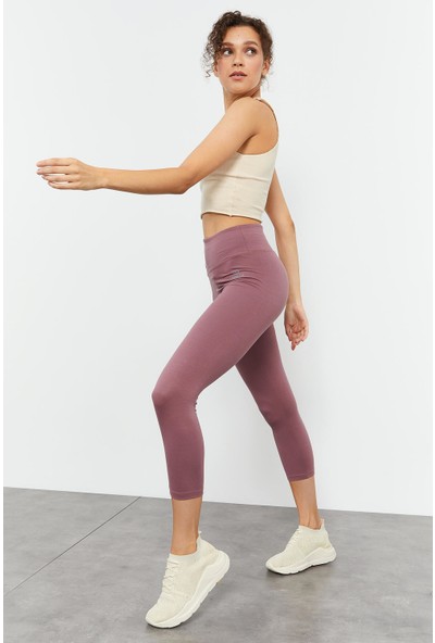 Tommy Life Gül Kurusu Kadın Yüksek Bel Slim Fit Dar Paça Kapri TAYT-93097 Tommy Life Gül Kurusu Kadın Yüksek Bel Slim Fit Dar Paça Kapri TAYT-93097