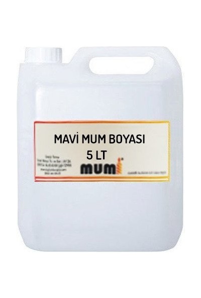 Mumi Sıvı Mum Boyası Mavi 5 Lt