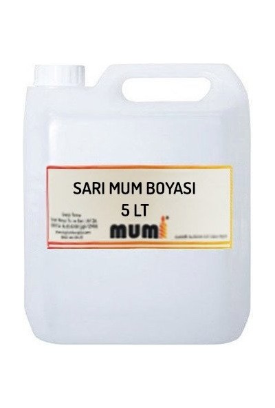 Mumi Sıvı Mum Boyası Sarı 5 Lt