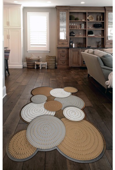 Colizon Dekoratif Yıkanabilir Kaymaz Tabanlı Lazer Kesim Salon Halısı Colizon Dekoratif Yıkanabilir Kaymaz Tabanlı Lazer Kesim Salon Halısı