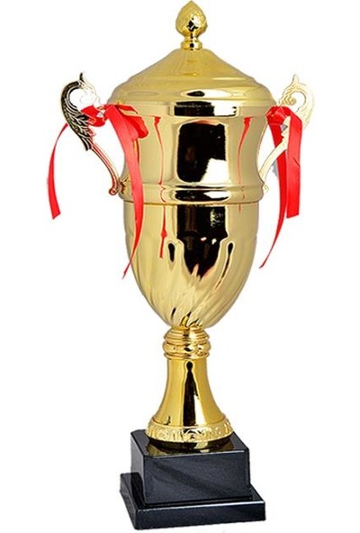 Avessa 47 cm Kapaklı Gold Kaplama Kupa 3008C