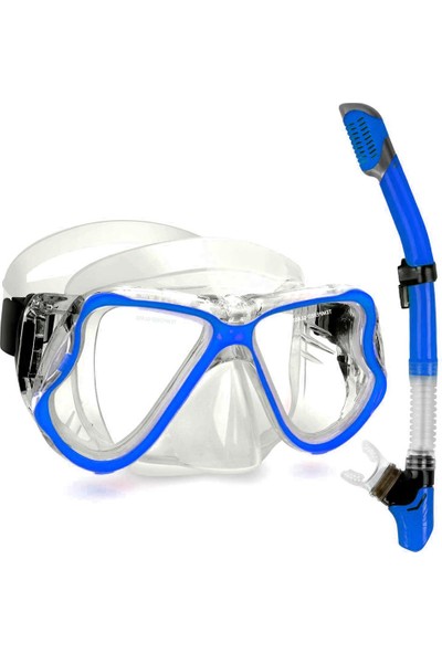 Delta Şnorkel Set Mavi Dalış Maskesi Seti