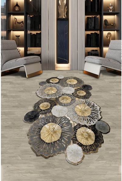 Colizon Dekoratif Yıkanabilir Kaymaz Tabanlı Lazer Kesim Salon Halısı Colizon Dekoratif Yıkanabilir Kaymaz Tabanlı Lazer Kesim Salon Halısı