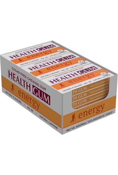Health Gum 18'li Energy Fonksiyonel Sakız Health Gum 18'li Energy Fonksiyonel Sakız