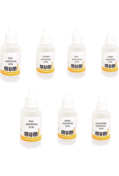 Mumi Sıvı Mum Boyası Seti 30 ml 7 Parça