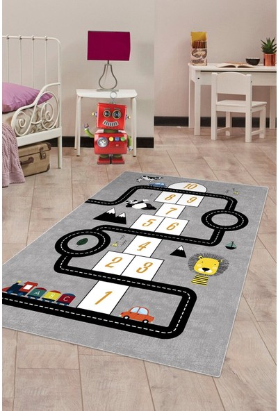 Colizon Dekoratif Yıkanabilir Kaymaz Tabanlı Çocuk Halısı
