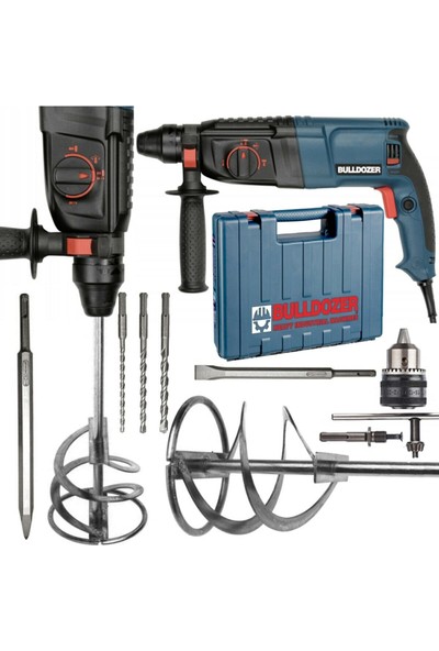 Bulldozer 3200 W Kırıcı Delici Boya Karıştırıcı Set 5 Adet Sds Uç Ve Boya Karıştırıcı Ucu
