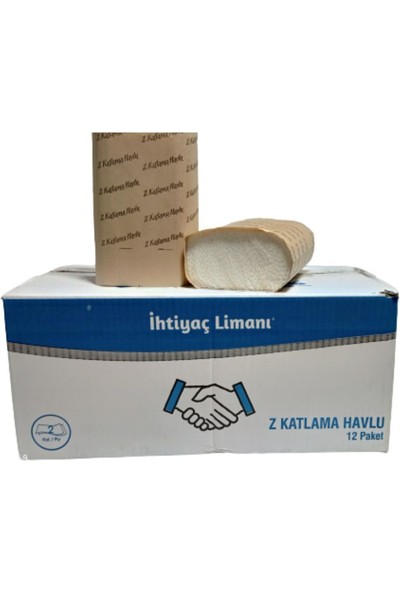 Ihtiyaç Limanı Z Katlama Dispanser Z Katlı Kağıt Havlu Peçete 12 Paket 1 Koli Ihtiyaç Limanı Z Katlama Dispanser Z Katlı Kağıt Havlu Peçete 12 Paket 1 Koli