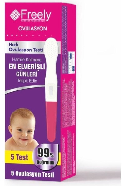 Freely Hamilelik Ovulasyon Testi 5'li 1 Paket Freely Hamilelik Ovulasyon Testi 5'li 1 Paket
