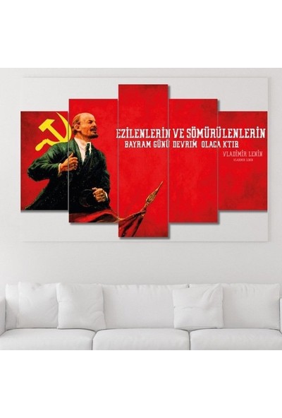 Soladair Lenin 5 Parça Mdf Tablo