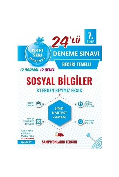 Nartest 7. Sınıf Nar Tanesi Sosyal Bilgiler Beceri Temelli 24'Lü Deneme Sınavı Nartest 7. Sınıf Nar Tanesi Sosyal Bilgiler Beceri Temelli 24'Lü Deneme Sınavı