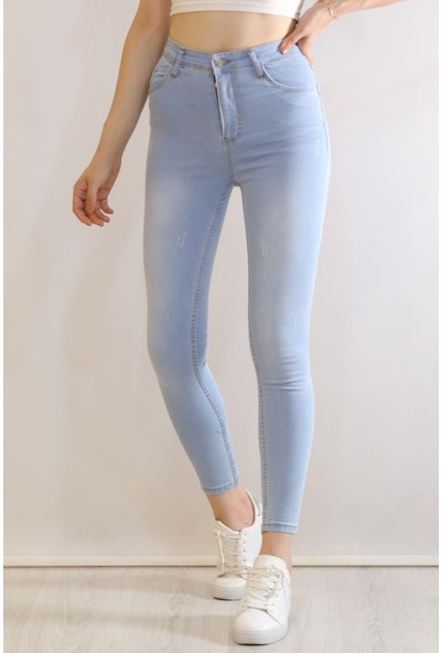 Velizade Tırnaklı Kot Pantolon Buzmavi - 4539.925. Velizade Tırnaklı Kot Pantolon Buzmavi - 4539.925.