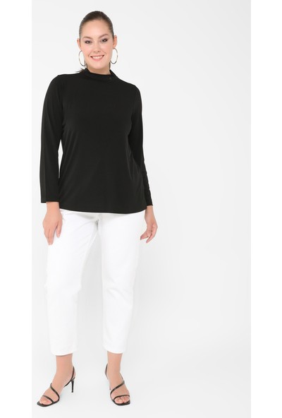 Alia Büyük Beden Body-Tunik - Siyah - Alia