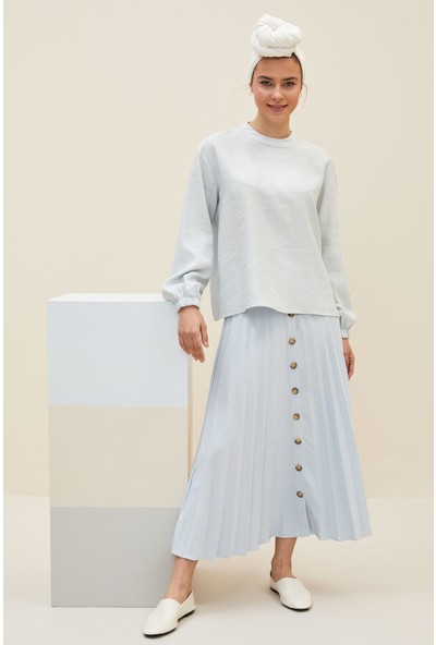 DeFacto Relax Fit Dokuma Etek N0358AZ20SM