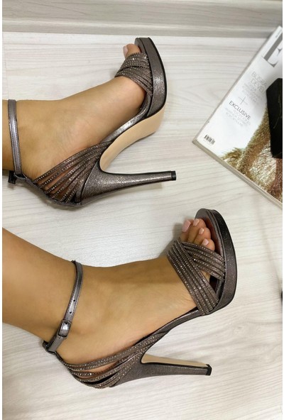 Stilbag Sophıa Kadın Topuklu Abiye Ayakkabı Platin