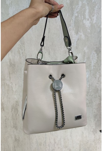 Silver Polo Kadın El Çantası 967 37732 Bej Nix Z. Yeşil