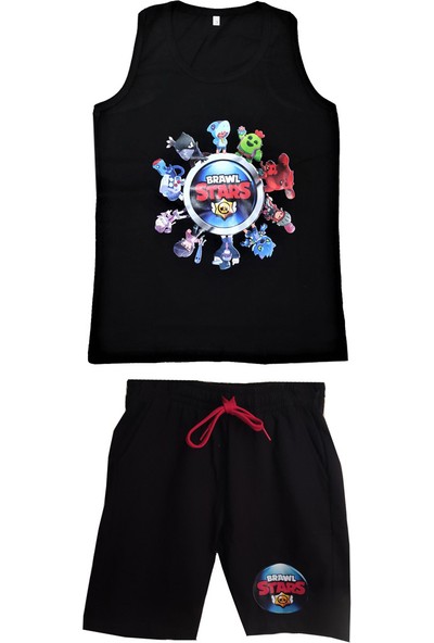 Brawl Stars Baskılı Erkek Çocuk Tişört - Şort Takım