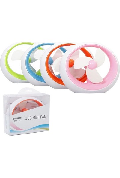 Everest EFN-481 Renkli Masaüstü USB Fan Büyük