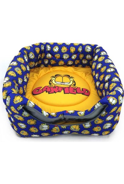 Garfield 3 Fonksiyonlu Küp Kedi Evi Yatağı Lacivert
