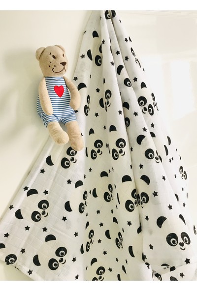 Juniperus Panda 110 x 110 cm Çok Amaçlı Müslin Örtü