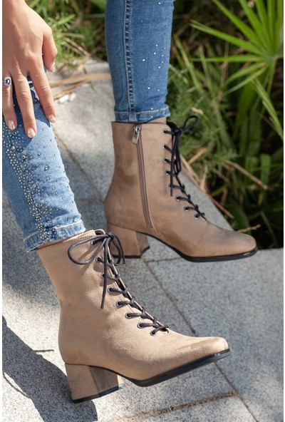 Daxtors D0760 Kadın Bot&bootie Bağcıklı Bot