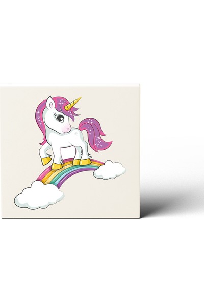 Cupgel Unicorn Baskılı Doğal Taş Bardak Altlığı Cupgel Unicorn Baskılı Doğal Taş Bardak Altlığı