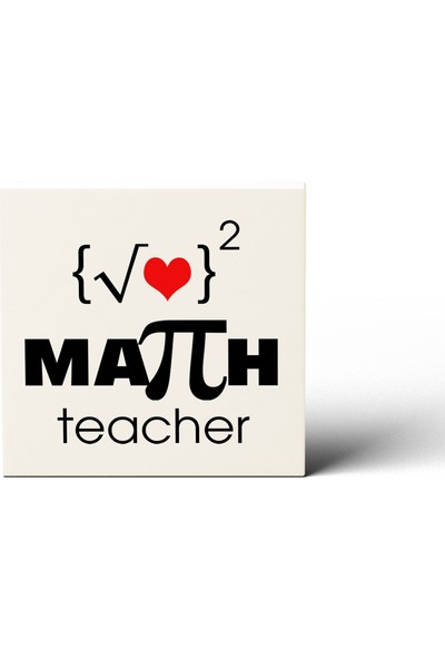 Cupgel Matematik Öğretmeni Için Doğal Taş Bardak Altlığı Cupgel Matematik Öğretmeni Için Doğal Taş Bardak Altlığı