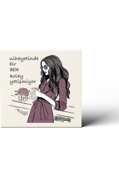 Cupgel Kolay Yetişmiyor Doğal Taş Bardak Altlığı