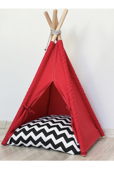 Gökmen Tekstil Lüx Kedi Çadırı Kırmızı