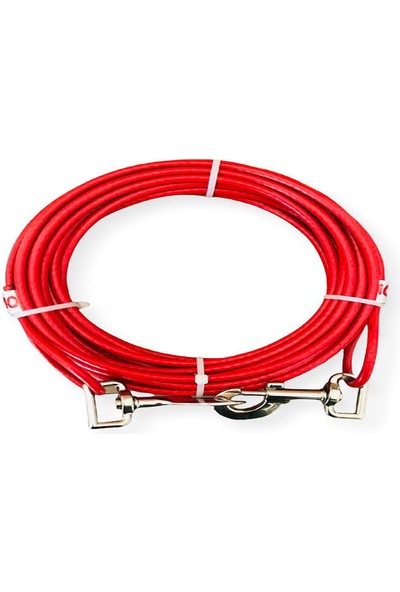 Lidersan Çelik 6 mm 10 Metre Köpek Bahçee Bağlama Halatı Lidersan Çelik 6 mm 10 Metre Köpek Bahçee Bağlama Halatı
