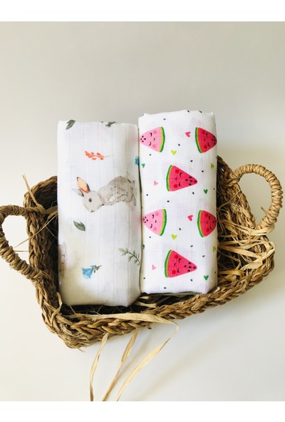 Juniperus 2'li 110 x 110 cm Çok Amaçlı Müslin Battaniye Örtüsü Juniperus 2'li 110 x 110 cm Çok Amaçlı Müslin Battaniye Örtüsü