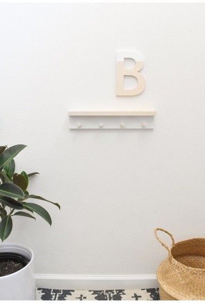 Babyroomstore Çocuk Odası Ahşap Askılık Raf 50cm