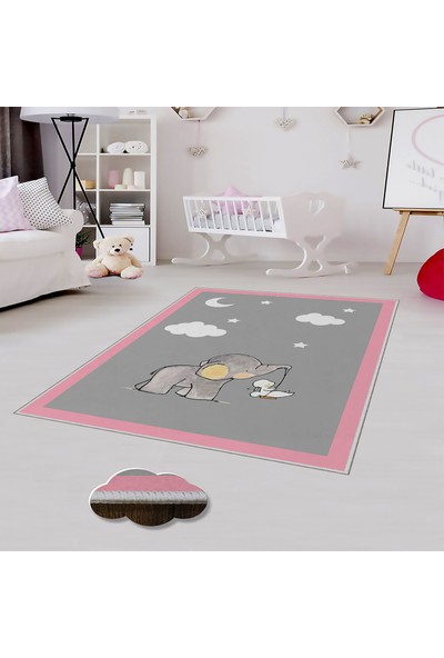 Homefesto Dekoratif Özel Tasarım Yıkanabilir Ince Leke Tutmaz Modern Eğlenceli Çocuk Halısı