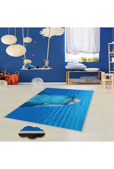 Homefesto Dekoratif Özel Tasarım Yıkanabilir Ince Leke Tutmaz Modern Eğlenceli Çocuk Halısı