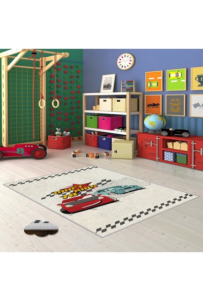 Homefesto Dekoratif Özel Tasarım Yıkanabilir Ince Leke Tutmaz Modern Eğlenceli Çocuk Halısı